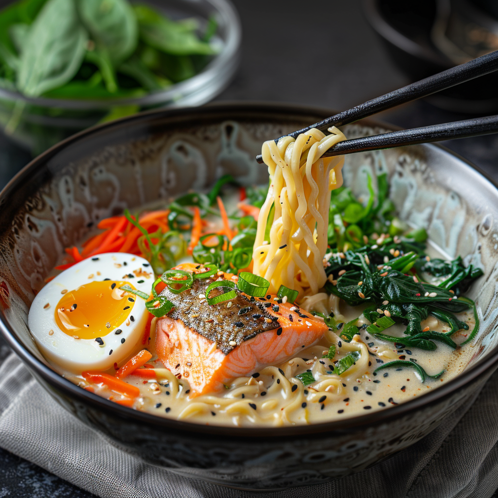 Easy Salmon Ramen - Frau Virtin